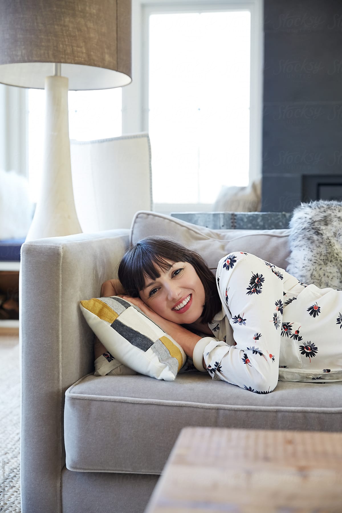 "Portrait Of Woman Relaxing In Beautiful Home" by Stocksy Contributor ...