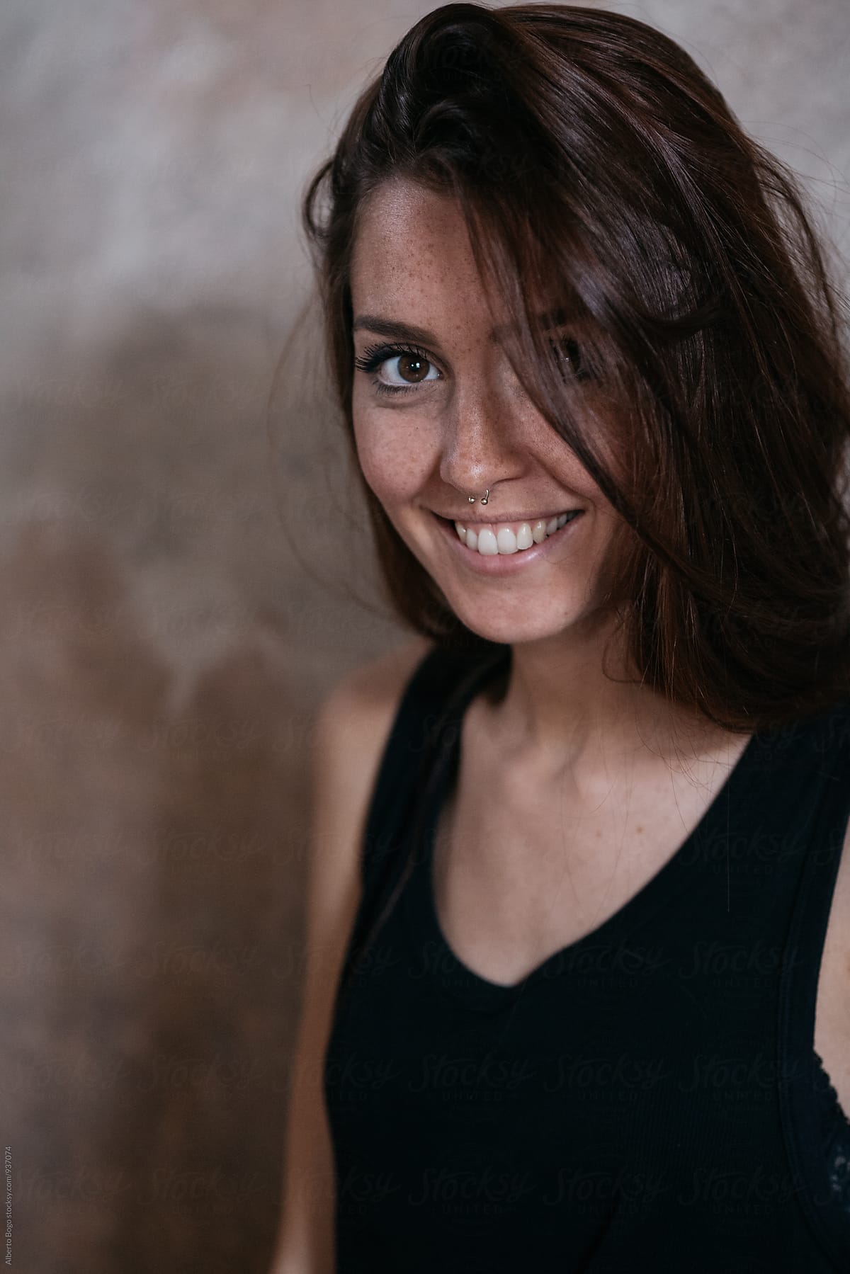 "Smiling Woman With Freckles Looking At Camera" by Stocksy Contributor ...
