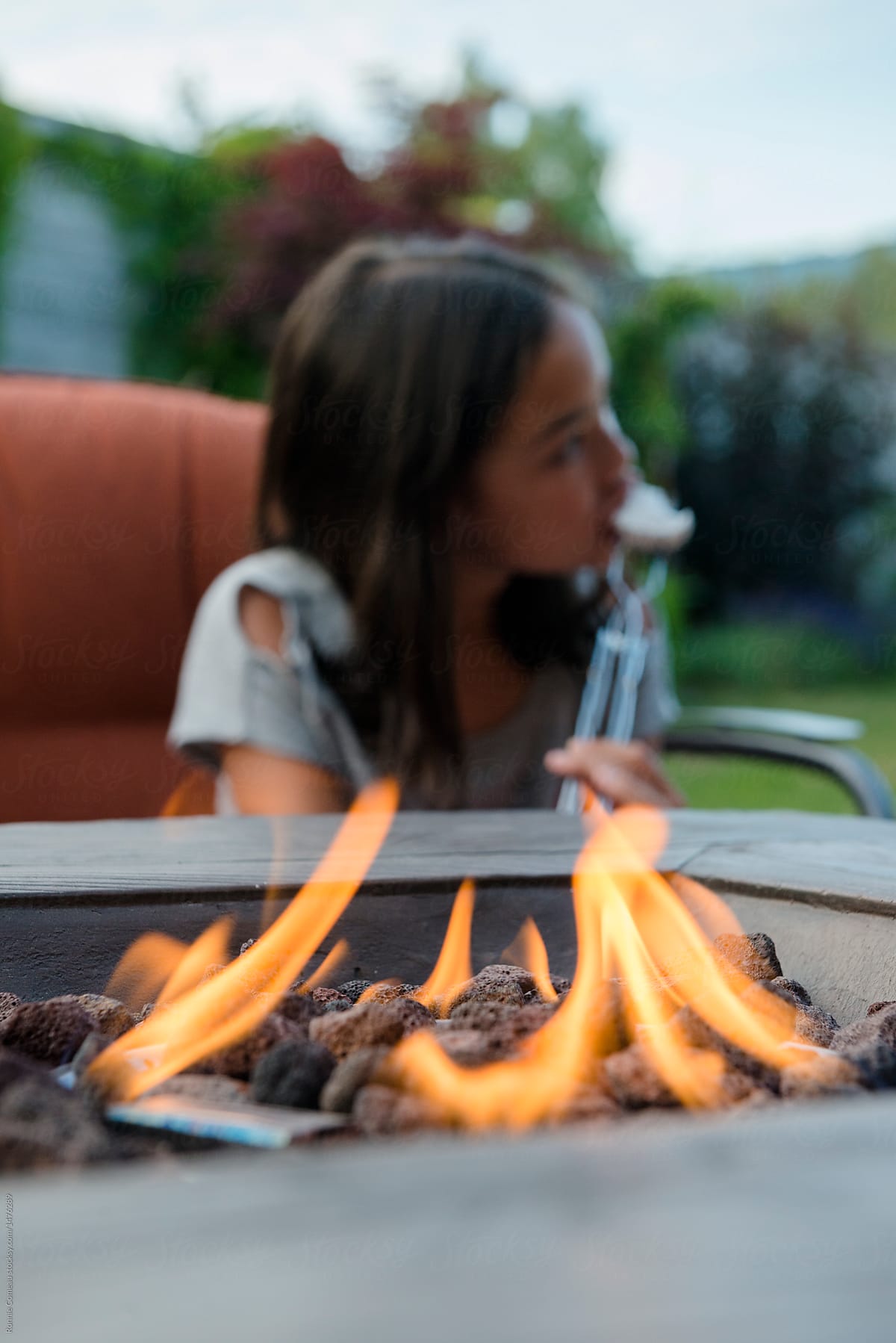 Backyard Campfire - Stock Image - Everypixel