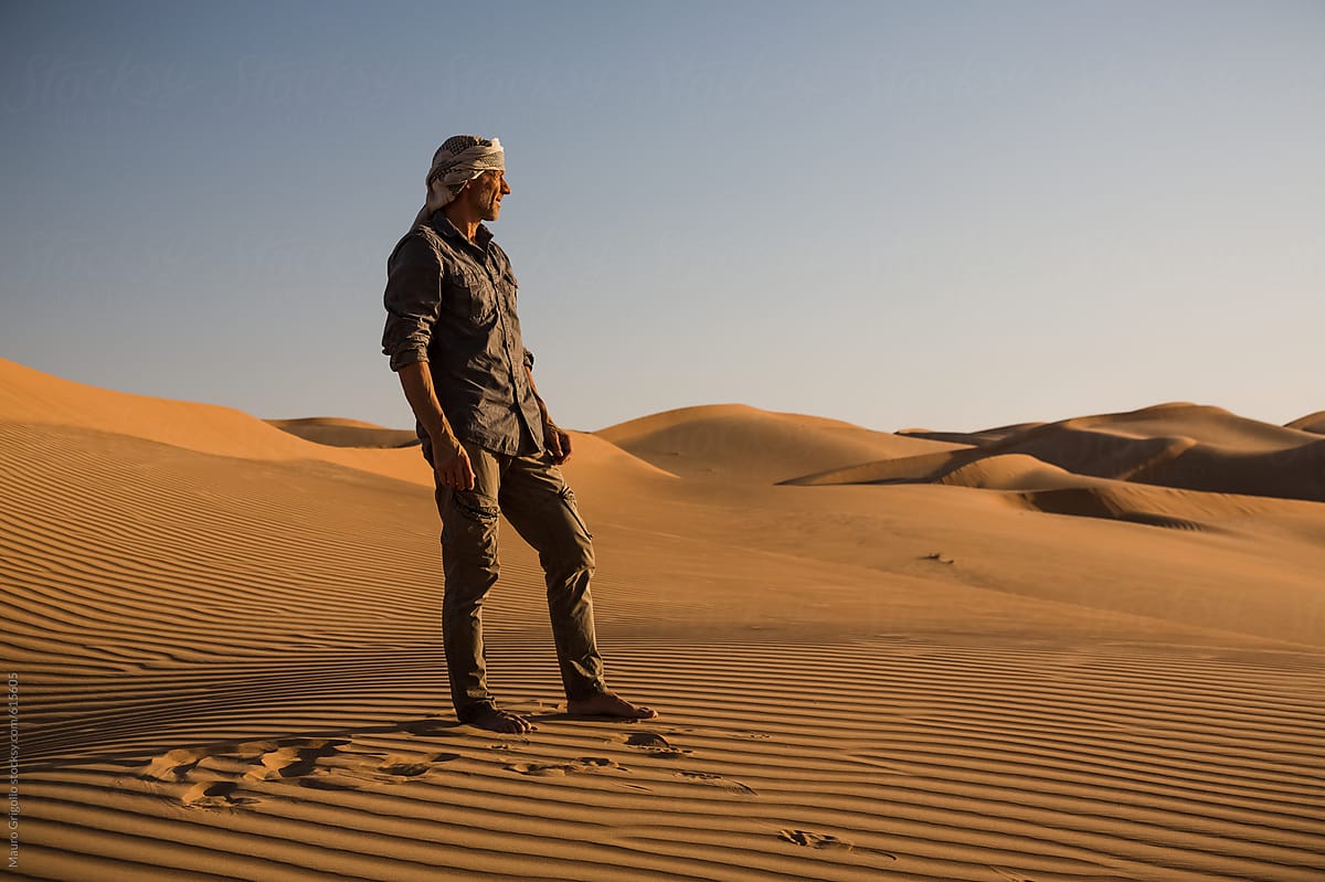 "Man In The Desert" by Stocksy Contributor "Mauro Grigollo" - Stocksy