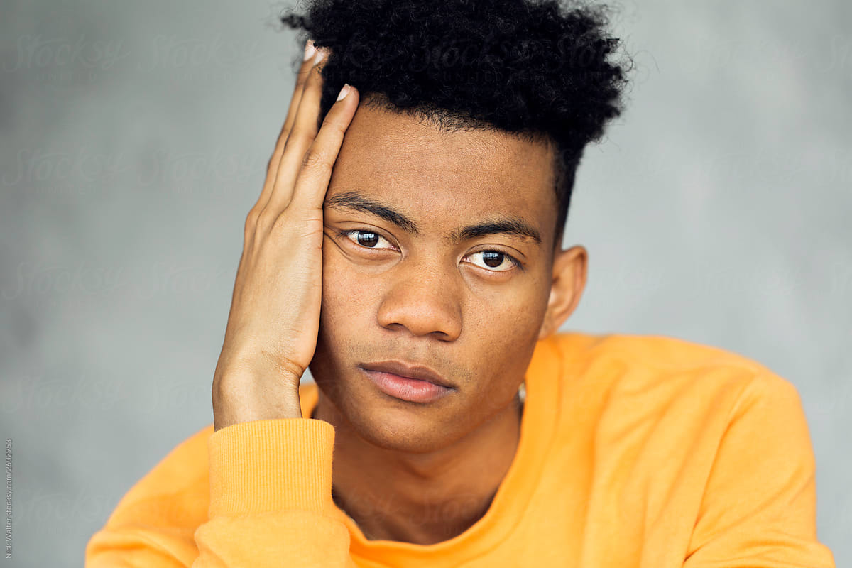 "Studio Portrait Of Young Handsome Mixed Race Man" by Stocksy ...