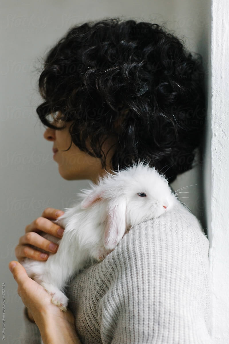 "Female With Rabbit On Shoulder" by Stocksy Contributor "Duet ...
