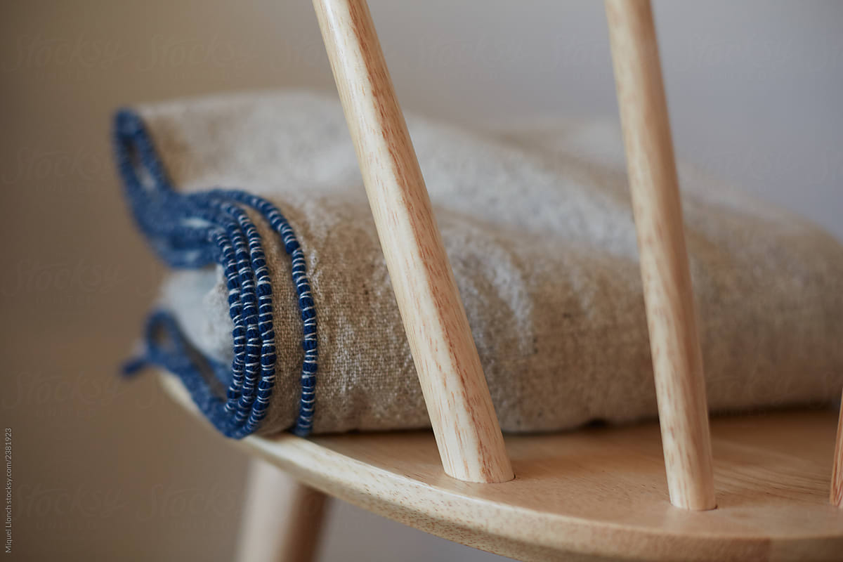 "Close Up Of Wool Blanket And Wood Seat" by Stocksy Contributor "Miquel ...