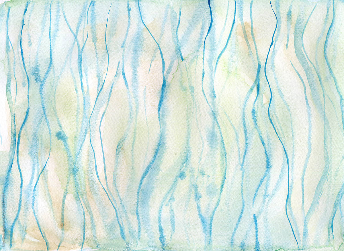 "Blue Watercolor Lines" by Stocksy Contributor "Liliya Rodnikova" - Stocksy