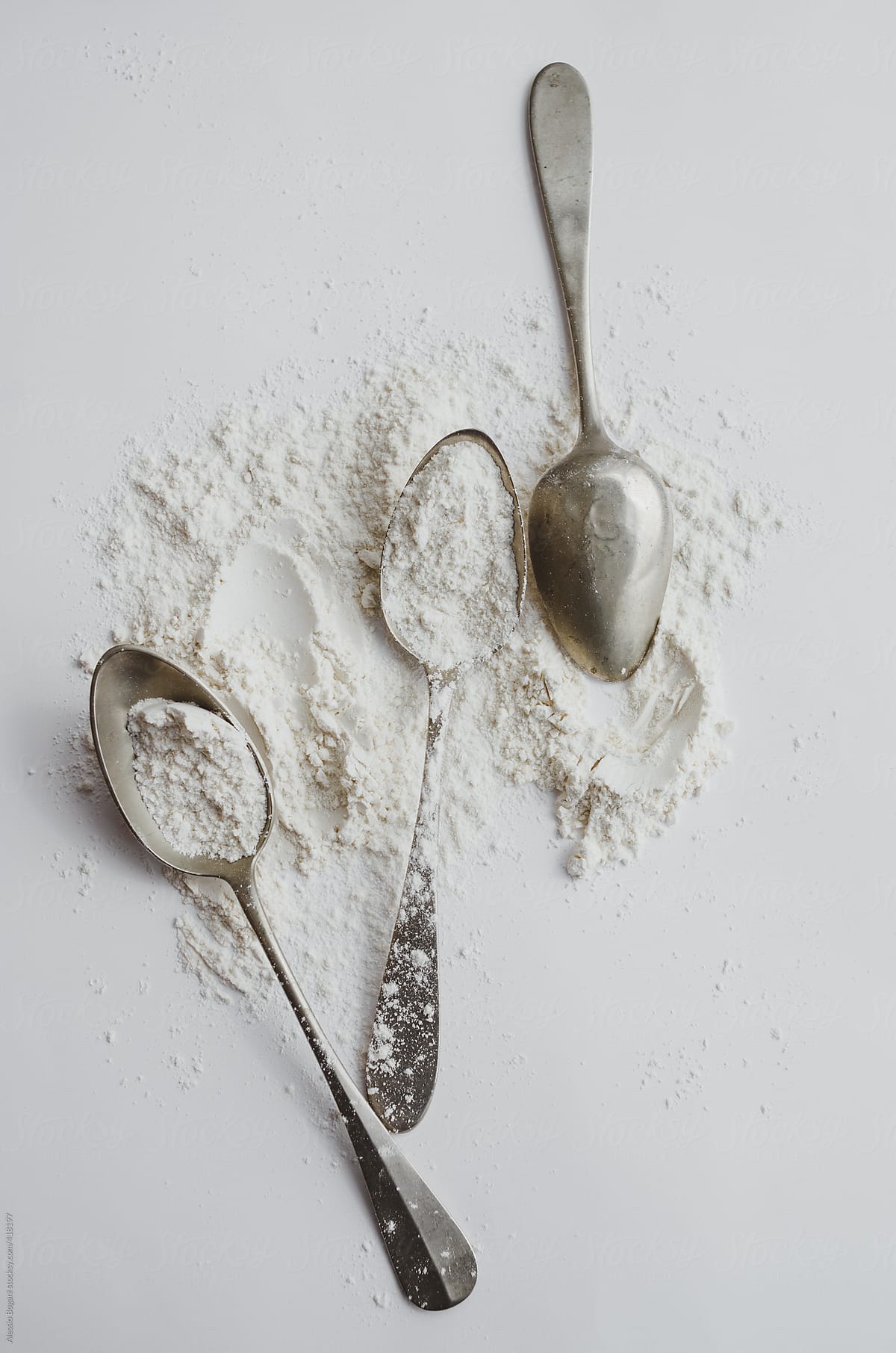 "Fine Pastry Flour Shoot From Above" by Stocksy Contributor "Alessio ...