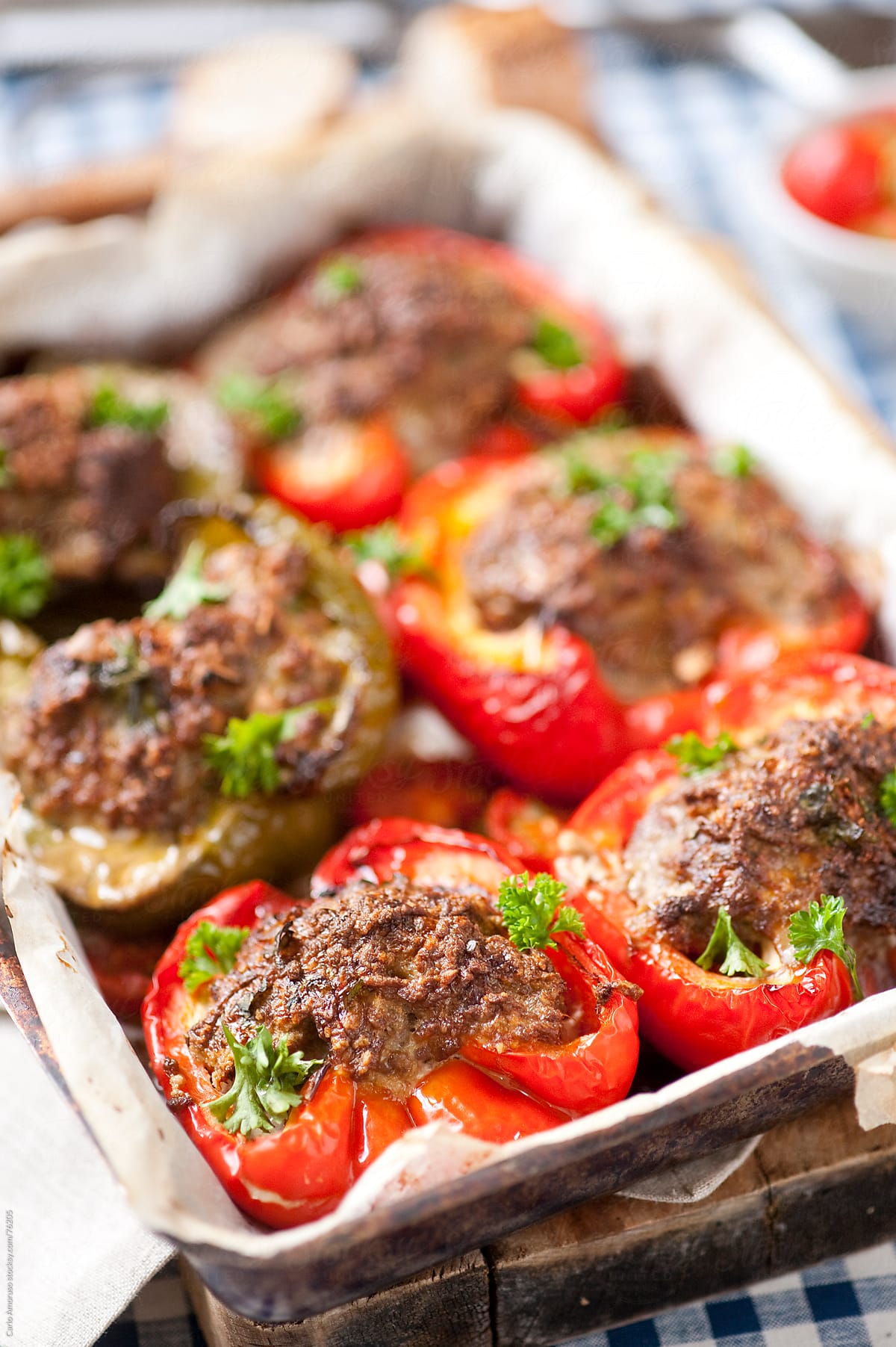 "Red Pepper Stuffed With Mince Meat." by Stocksy Contributor "Carlo ...