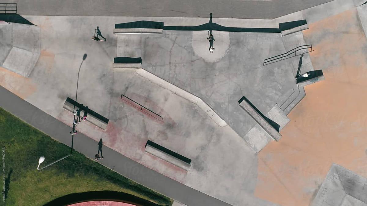 "Aerial View At The Skate Park" by Stocksy Contributor "Anna Rvanova ...
