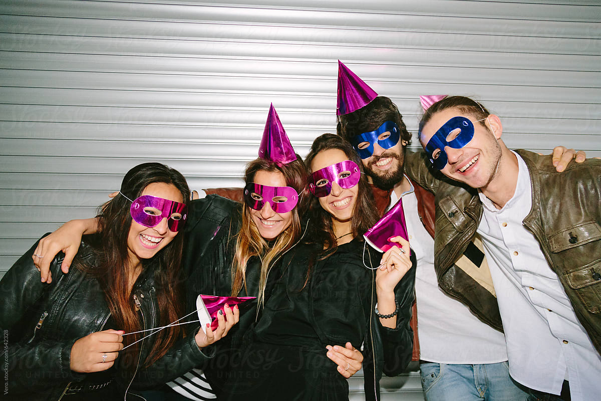 "Group Of Friends In A Party" by Stocksy Contributor "Vero." - Stocksy