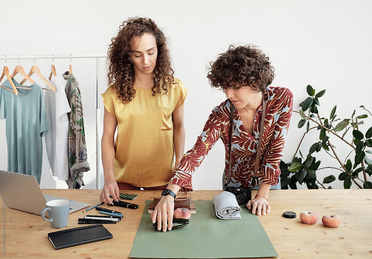 "Flat Lay Designers At Work" by Stocksy Contributor "Clique Images ...