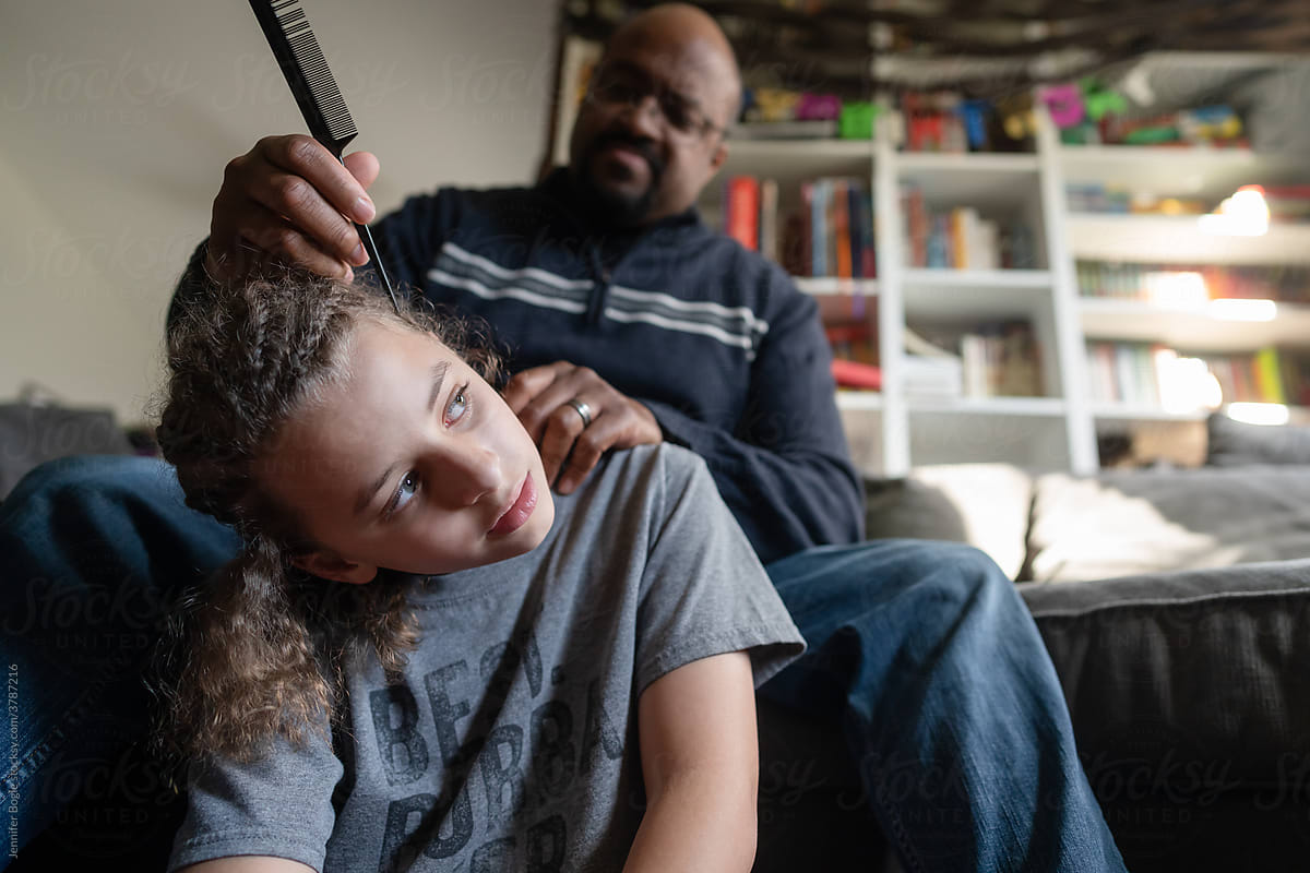 "Low Angle Of Boy Getting Braids Removed" by Stocksy Contributor ...