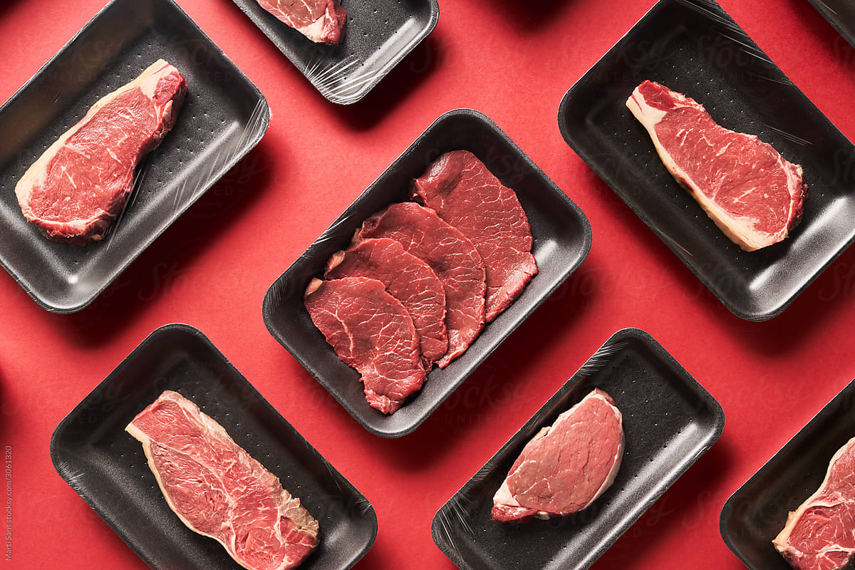 "Plastic Containers With Pieces Of Meat" by Stocksy Contributor "Martí ...