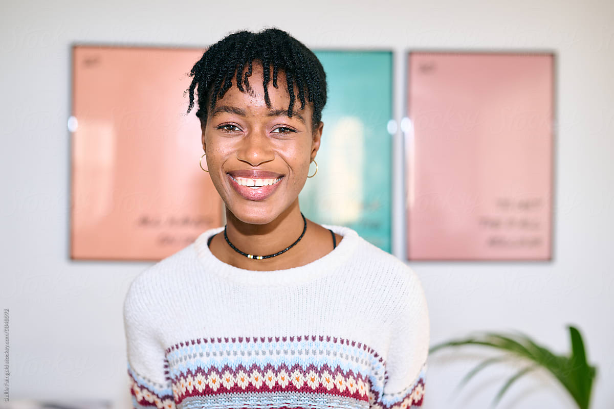 "Happy Woman Portrait" by Stocksy Contributor "Guille Faingold" - Stocksy