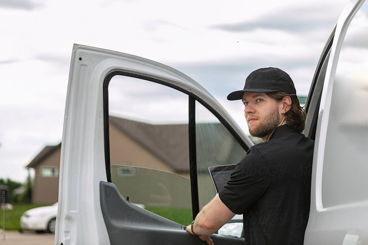 "Shipping: Man Out In Delivery Van With Shipments" by Stocksy ...