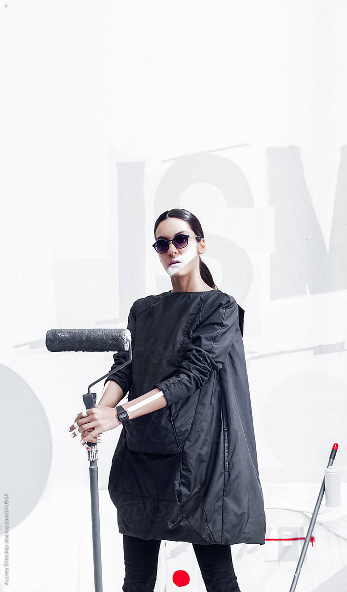"Female Artist In Neo Outfit" by Stocksy Contributor "AUDSHULE" - Stocksy