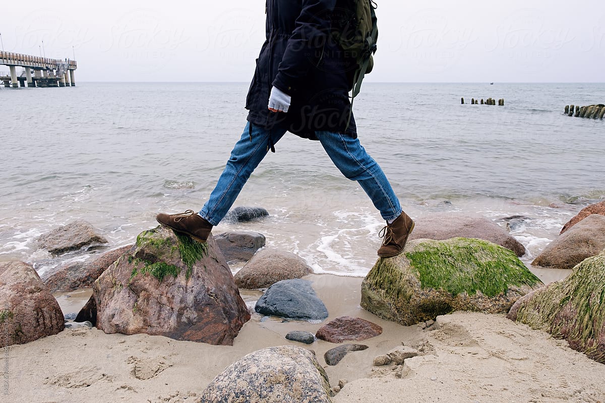 "Crop Of Female Doing Steps On Stones." by Stocksy Contributor "Danil ...