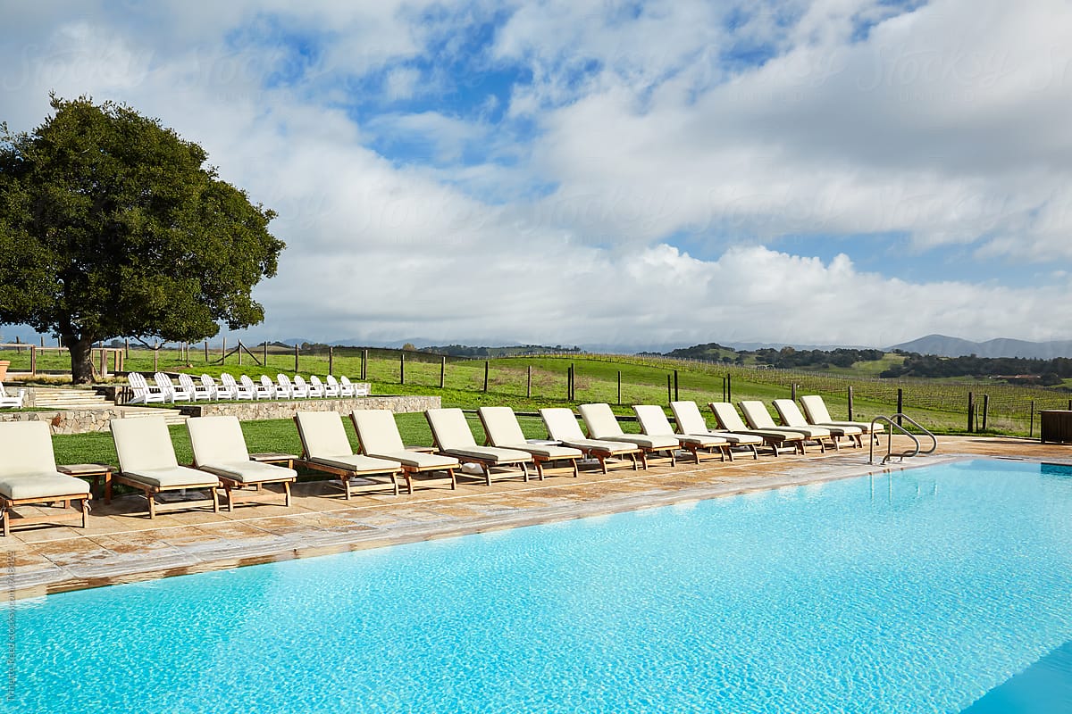 "Swimming Pool At Luxury Resort In Napa Valley, CA" by Stocksy ...