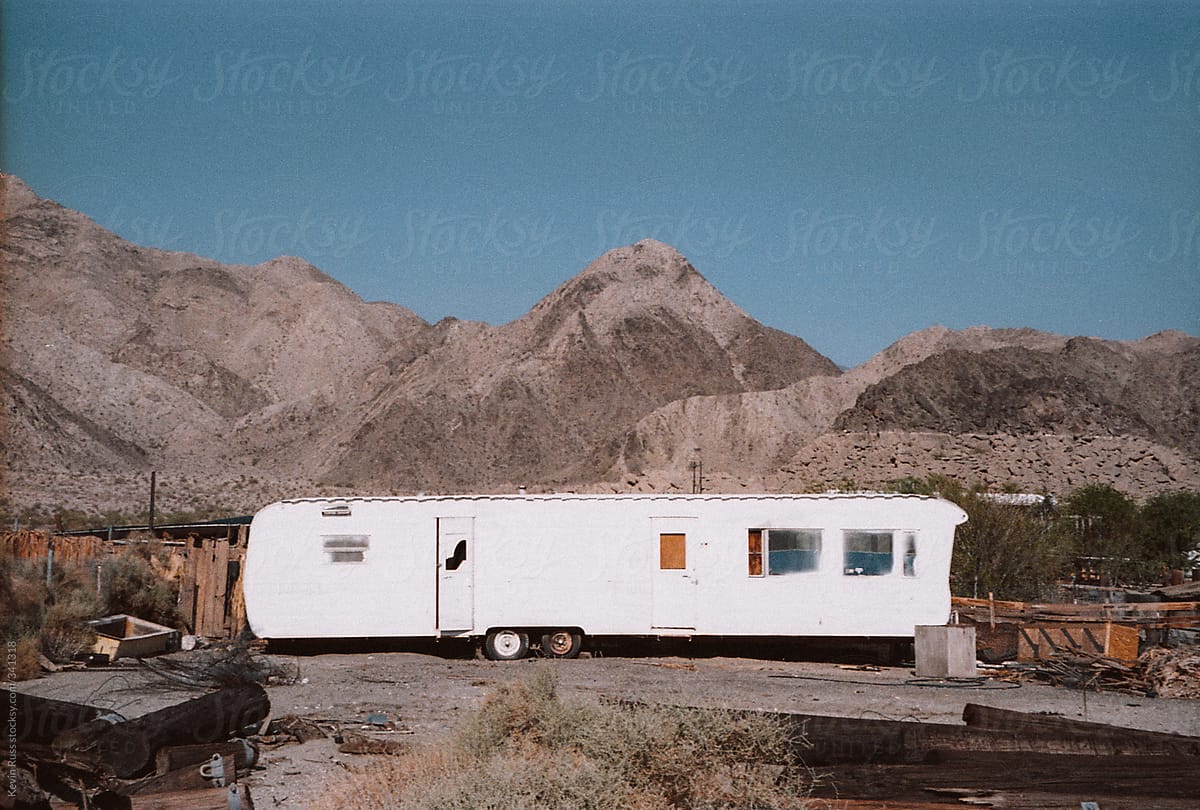 "Old Trailer In The Desert" by Stocksy Contributor "Kevin Russ" - Stocksy