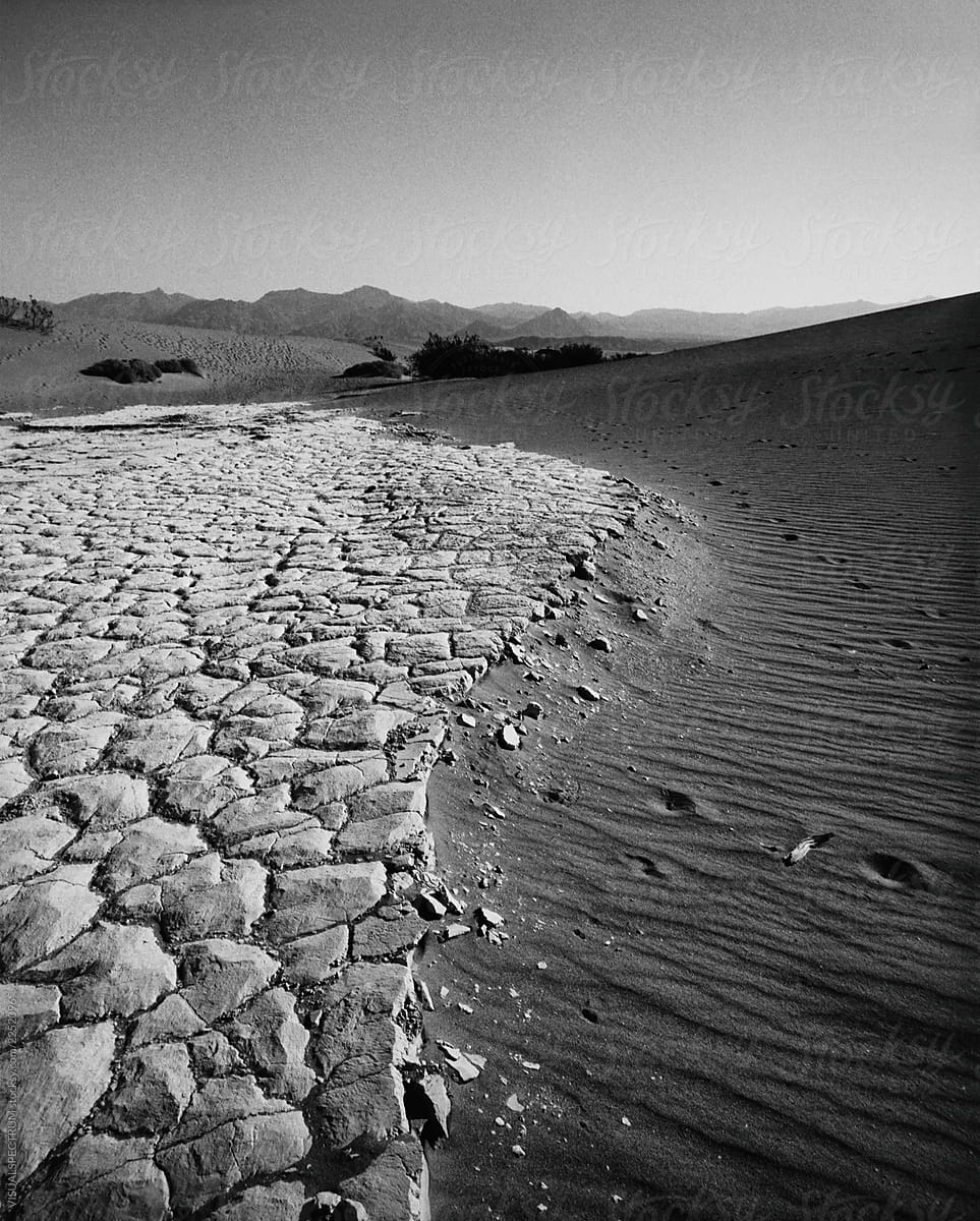 "Death Valley Sand Dune Salt Deposit Shot On BW Film" by Stocksy ...