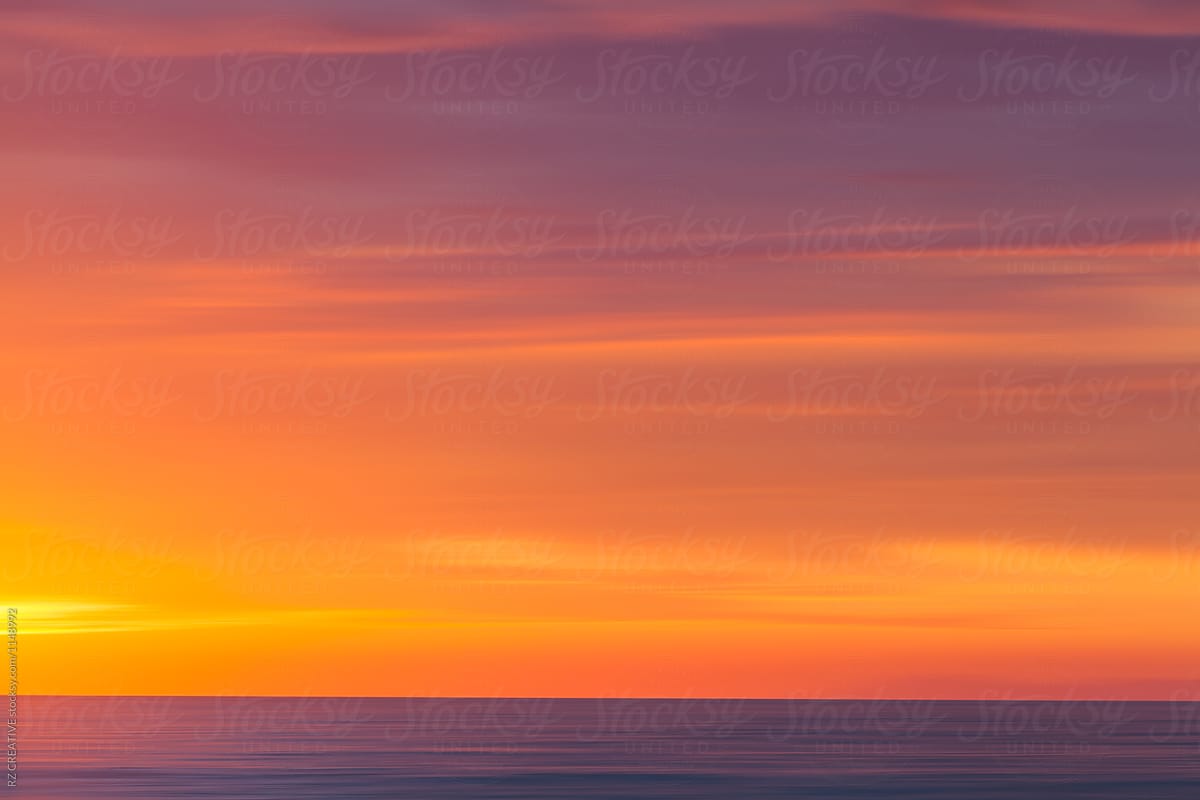 "Motion Blur Sunset." by Stocksy Contributor "RZCREATIVE" - Stocksy