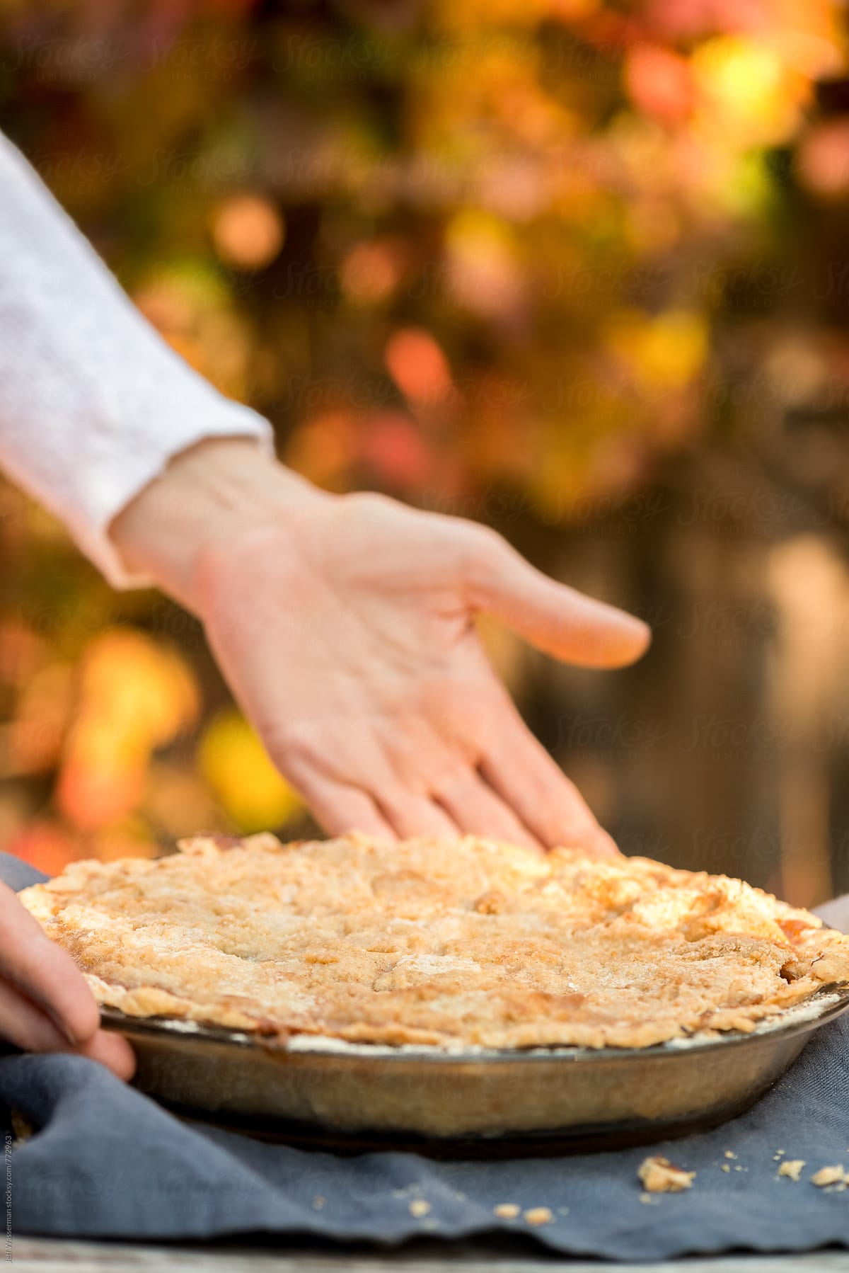 "Homemade Apple Pie Being Lifted" by Stocksy Contributor "Jeff ...