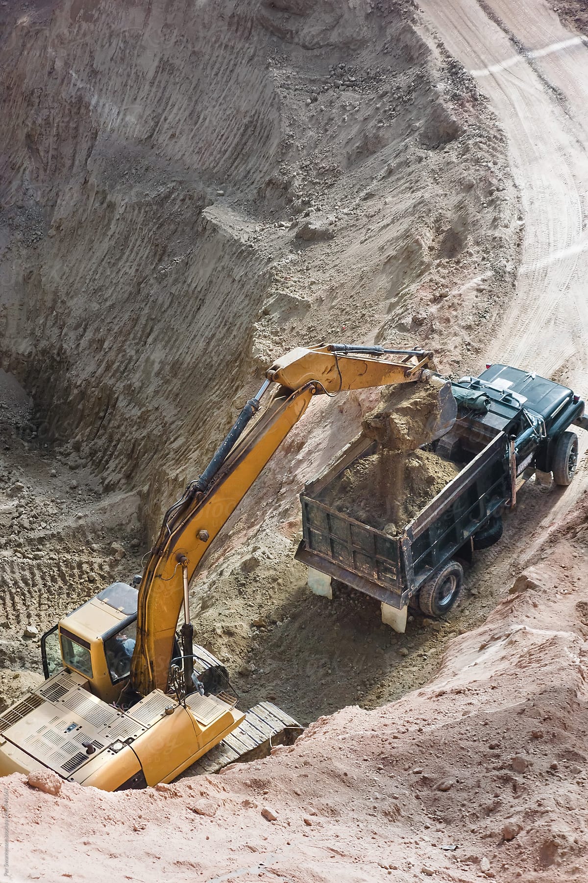"Construction Industry Work: Excavator Work At Construction Industry ...