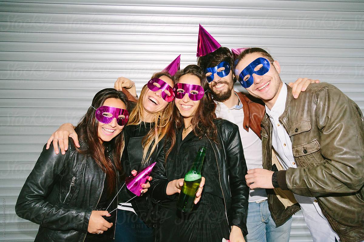 "Nightlife With Beers And Masks" by Stocksy Contributor "Vero." - Stocksy