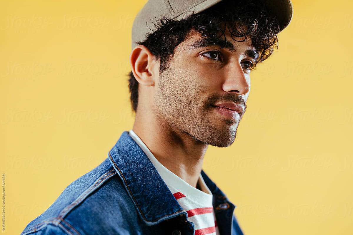 "Young Hispanic Man In Denim Jacket" by Stocksy Contributor ...