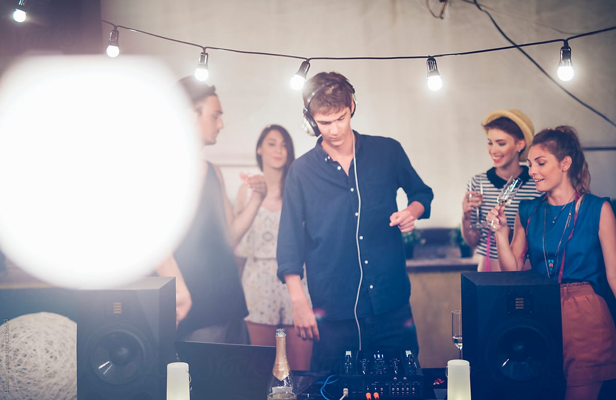 "Deejay Playing Music At Outdoor Party" by Stocksy Contributor "Lumina ...