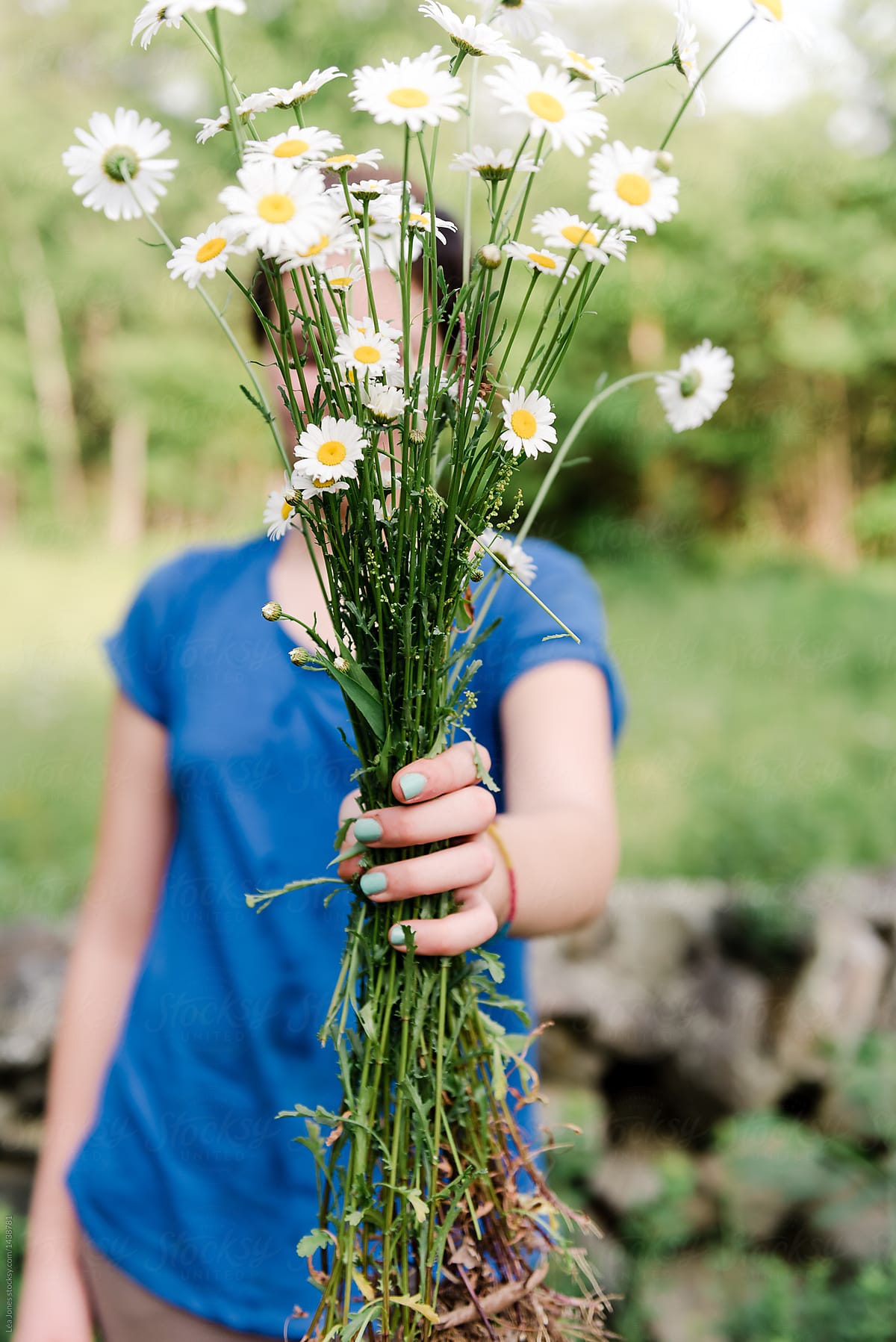 "Teenage Girl Picking Daisies" by Stocksy Contributor "Lea Jones" - Stocksy