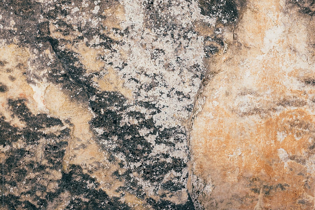 "Detail Of Patterns And Textures On Limestone Wall And Quarry" by ...