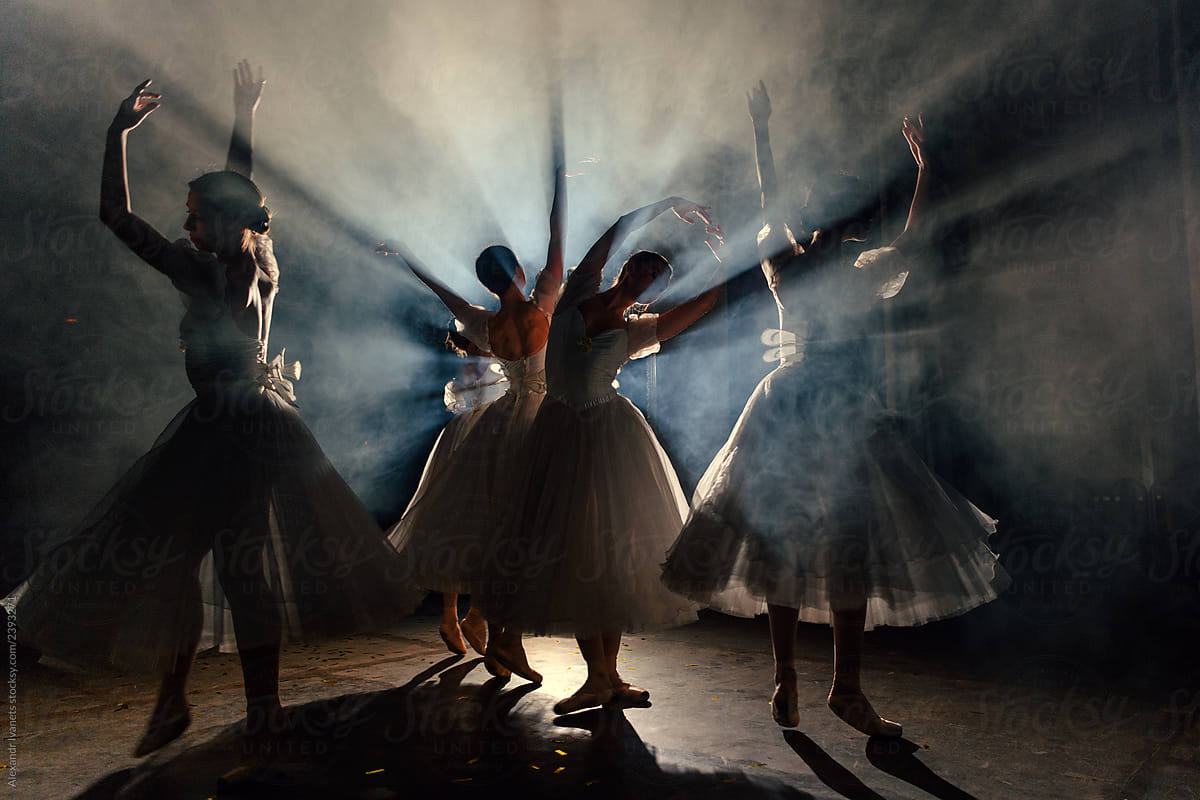 "Women In Dresses Dancing In Darkness" by Stocksy Contributor "Alexandr ...