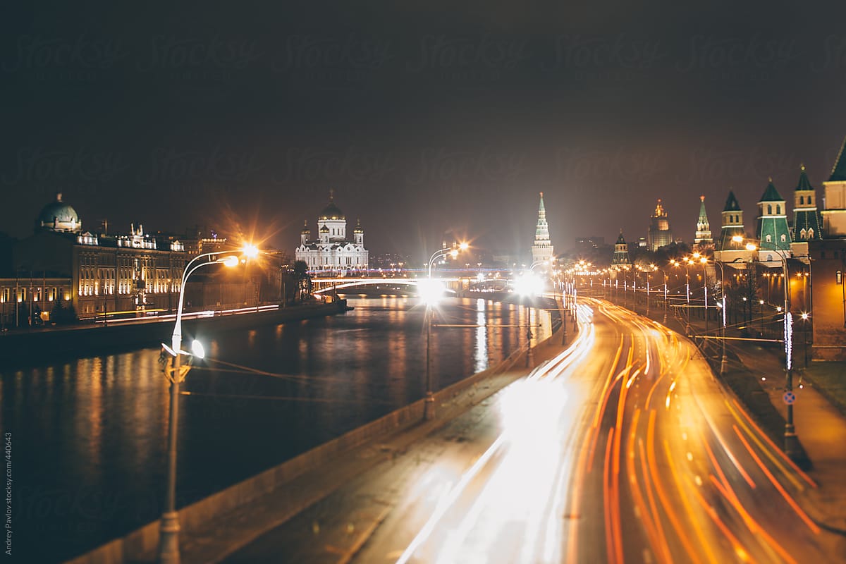 "Kremlins Embankment At Night (long Exposure)" by Stocksy Contributor ...