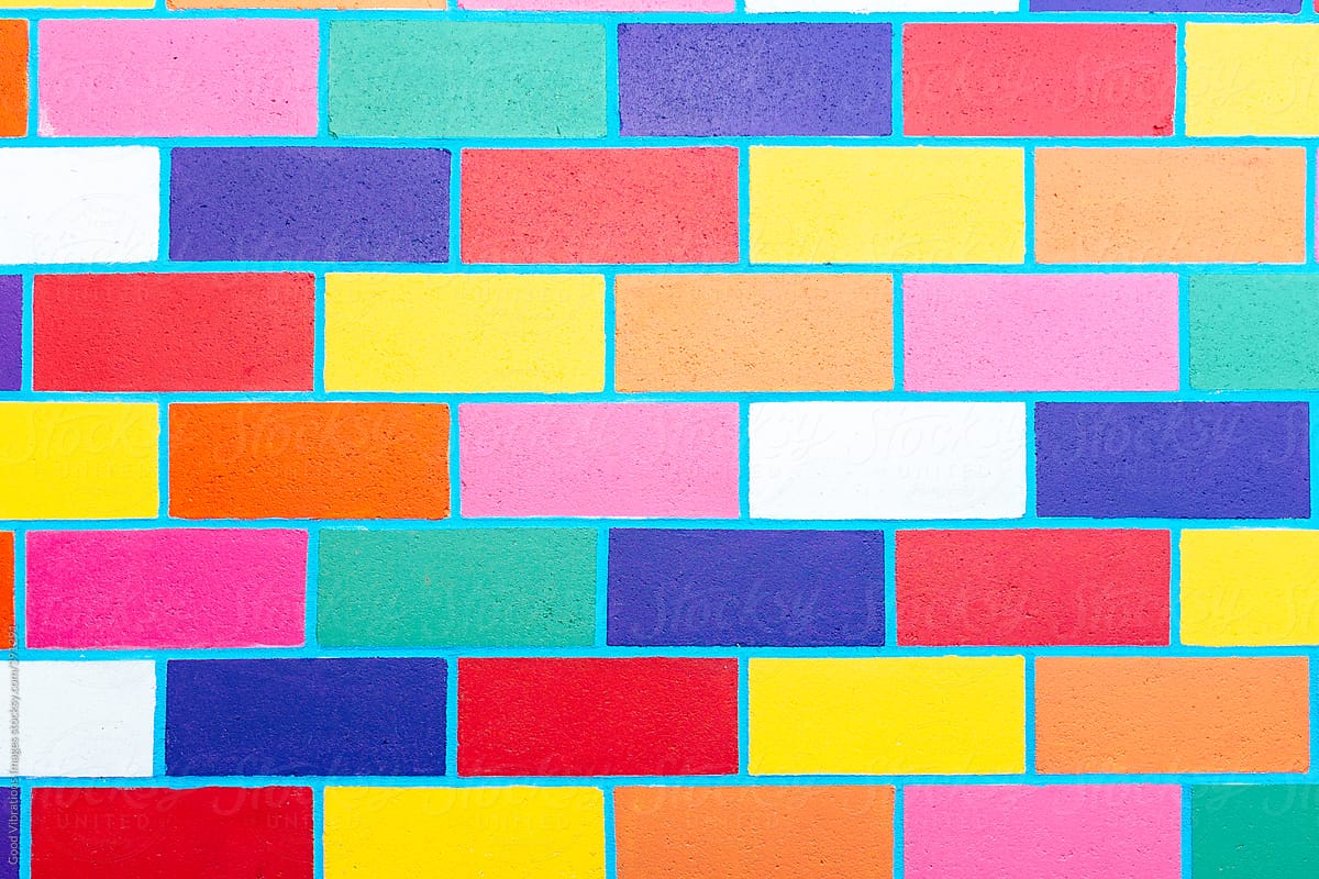 "Colorful Brick Wall" by Stocksy Contributor "Vero." - Stocksy