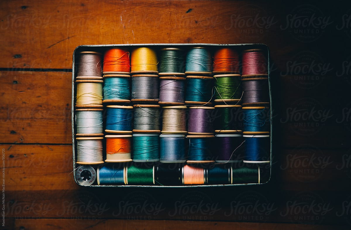 "A Collection Of Sewing Threads" by Stocksy Contributor "Maximilian Guy ...
