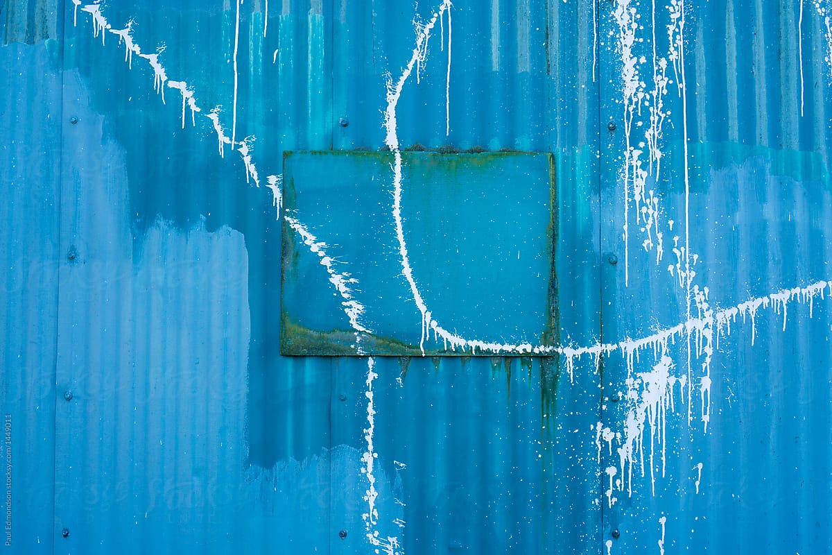 "Splattered Paint And Graffiti On Warehouse Wall" by Stocksy ...