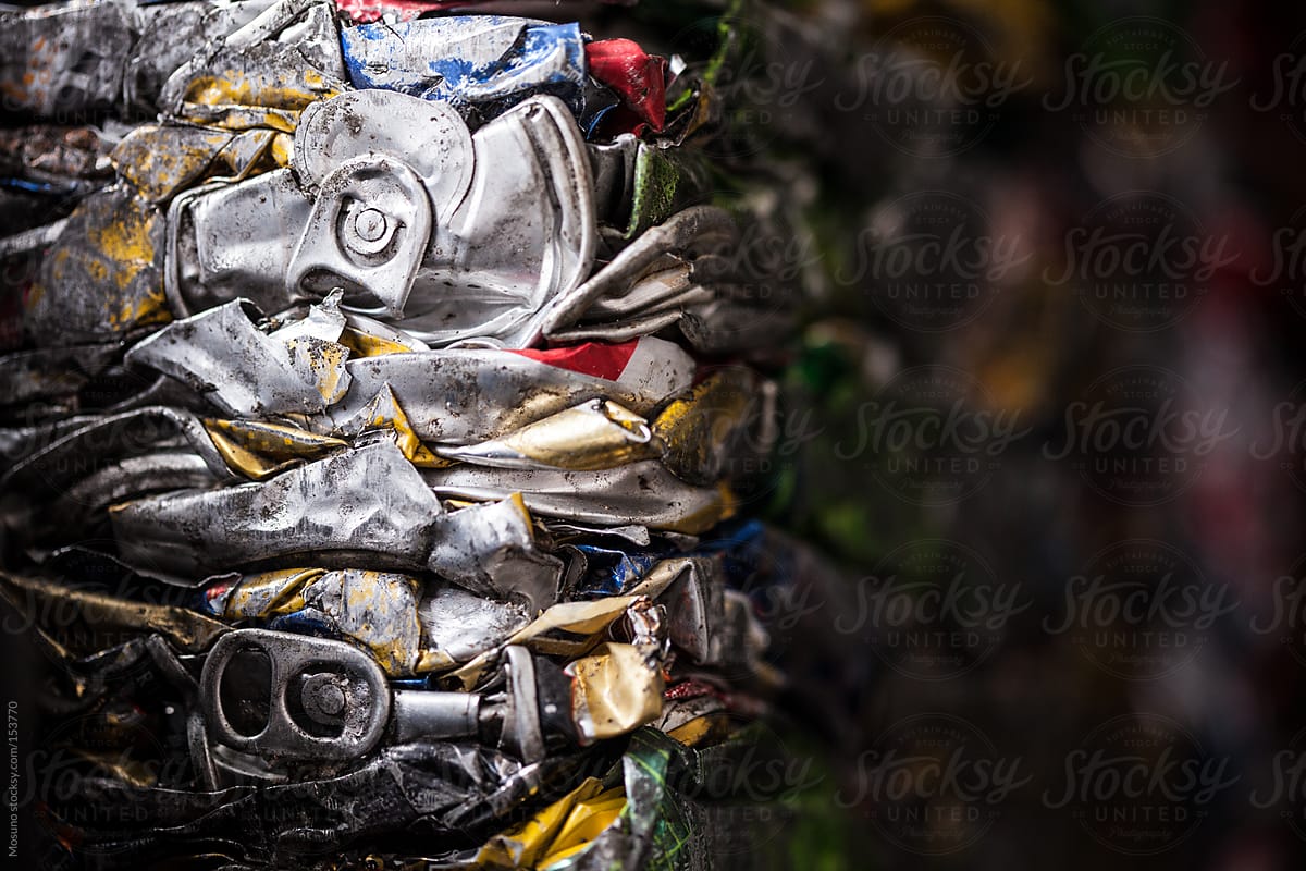 "Squashed Tins In A Recycling Factory" by Stocksy Contributor "Mosuno ...