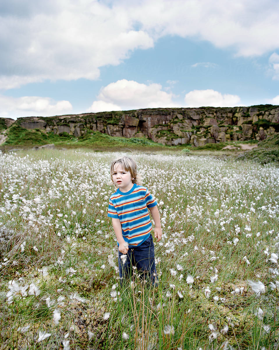 "Child In The Long Grass" by Stocksy Contributor "James Ross" - Stocksy