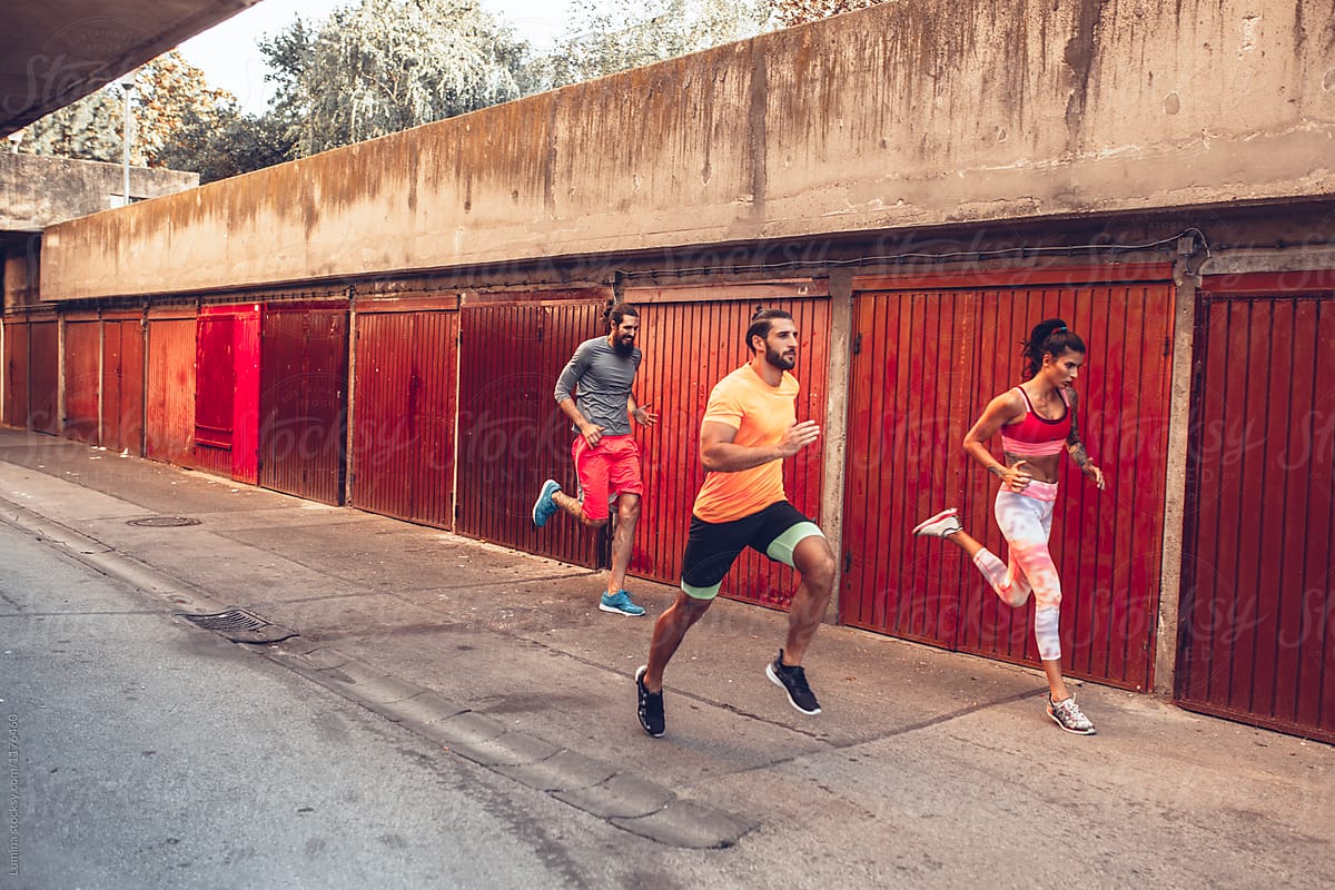 "Group Of Athletes Running Together" by Stocksy Contributor "Lumina ...