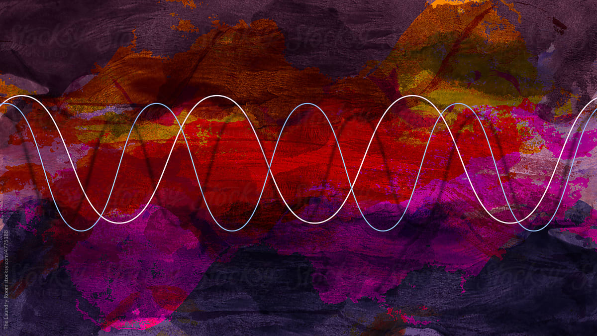 "Sound Waves Vibrating Illustration" by Stocksy Contributor "The ...