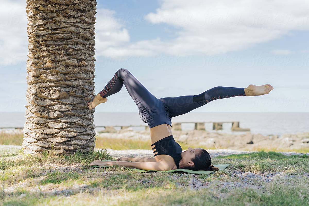 "Pilates On The Park With Palm Trees." by Stocksy Contributor "Luis ...