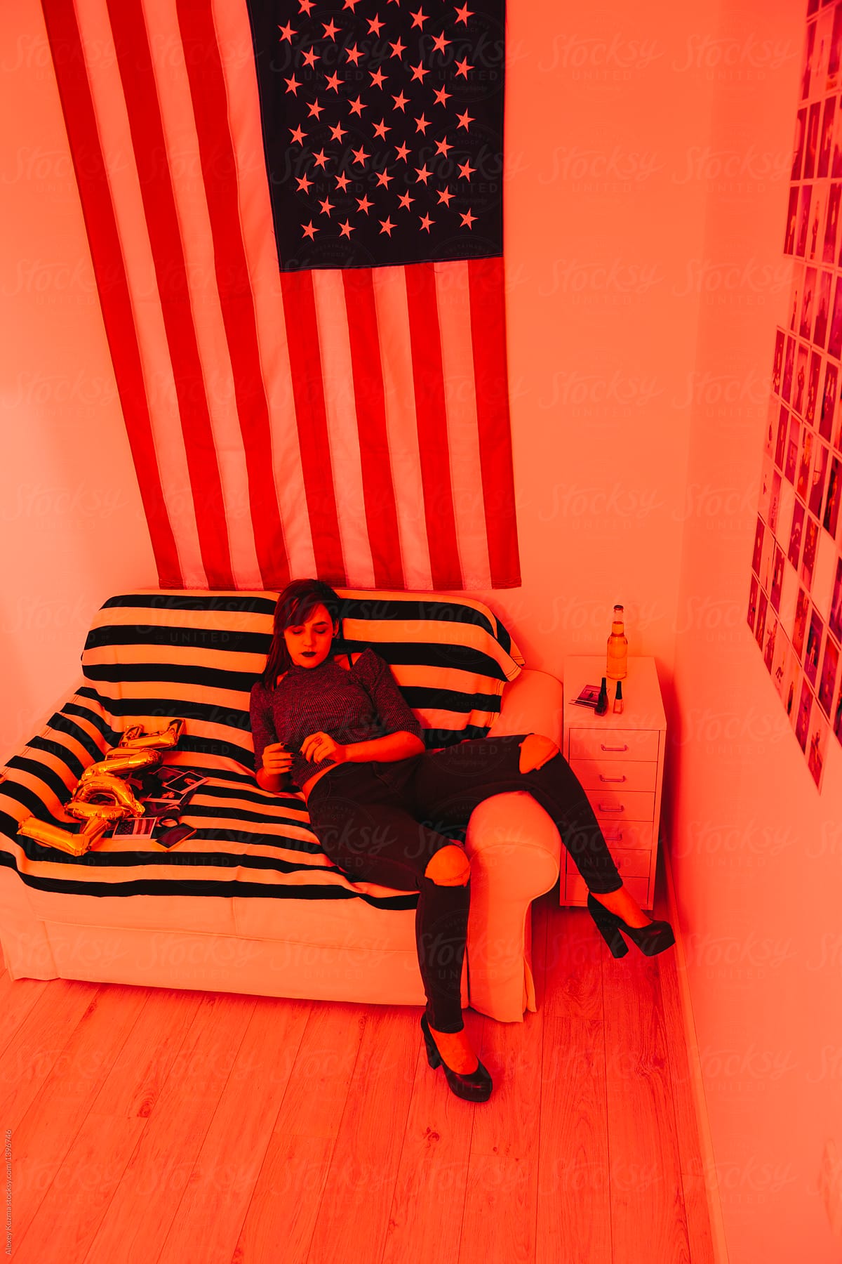 "Young Cool Woman At Home" by Stocksy Contributor "Alexey Kuzma" - Stocksy