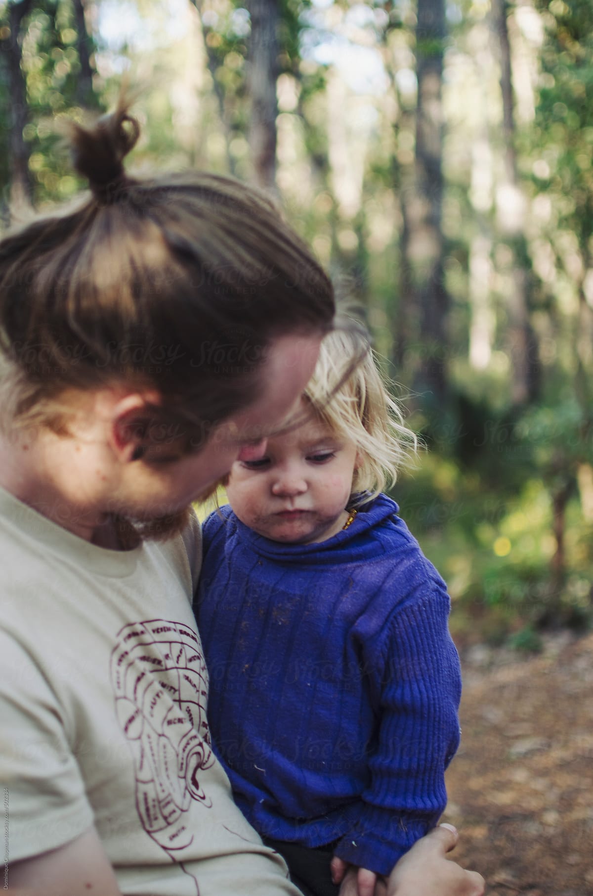 "Father And Child Cuddling In Forest" by Stocksy Contributor "Dominique ...
