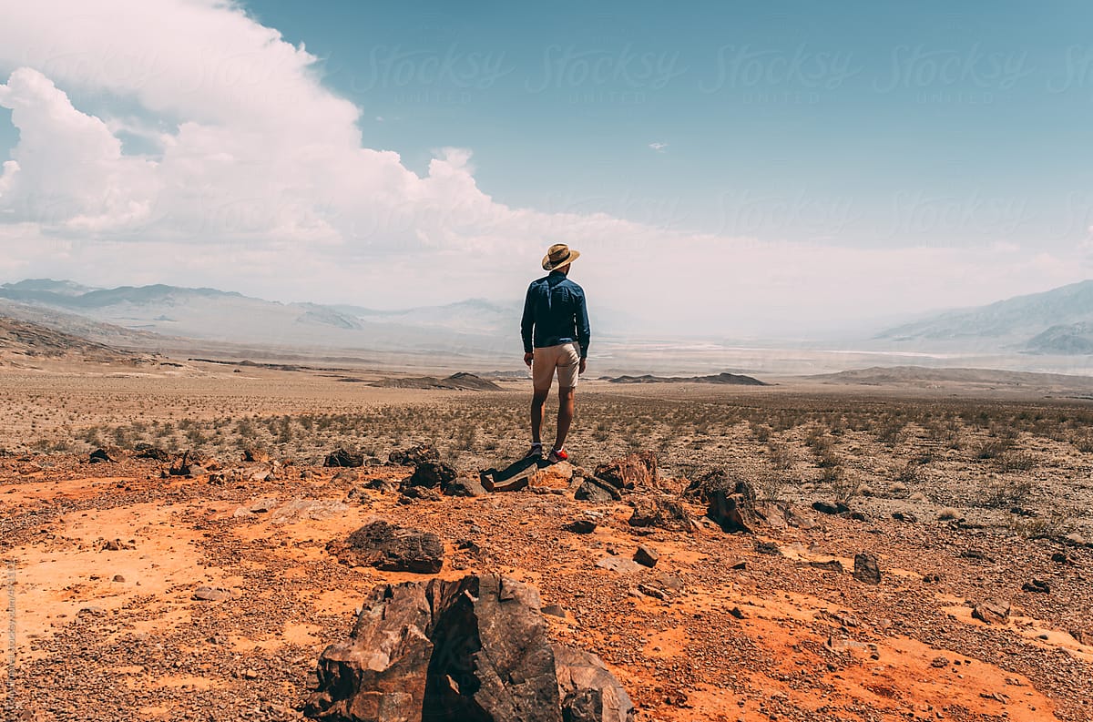 "A Man Looking At Death Valley" by Stocksy Contributor "Tõnu Tunnel ...