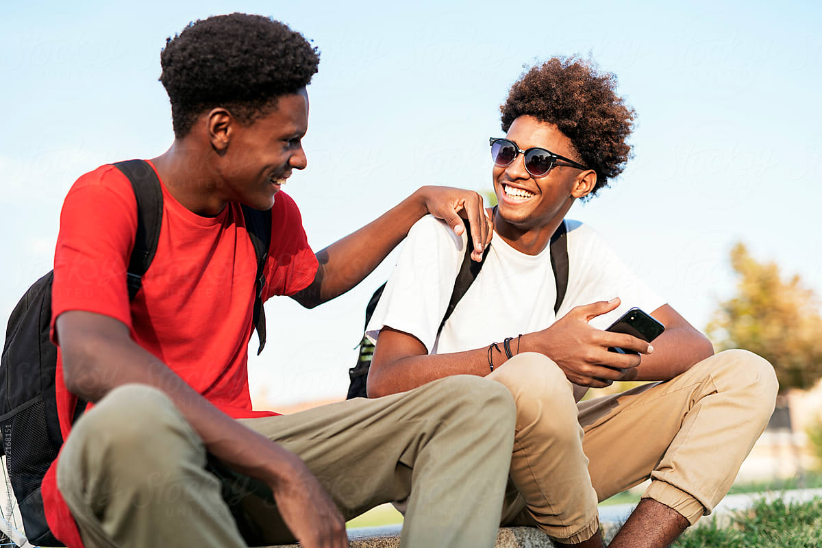 Young African Friends Having Fun By Stocksy Contributor Santi Nu ez Young African Friends Having Fun By Stocksy Contributor Santi Nu ez