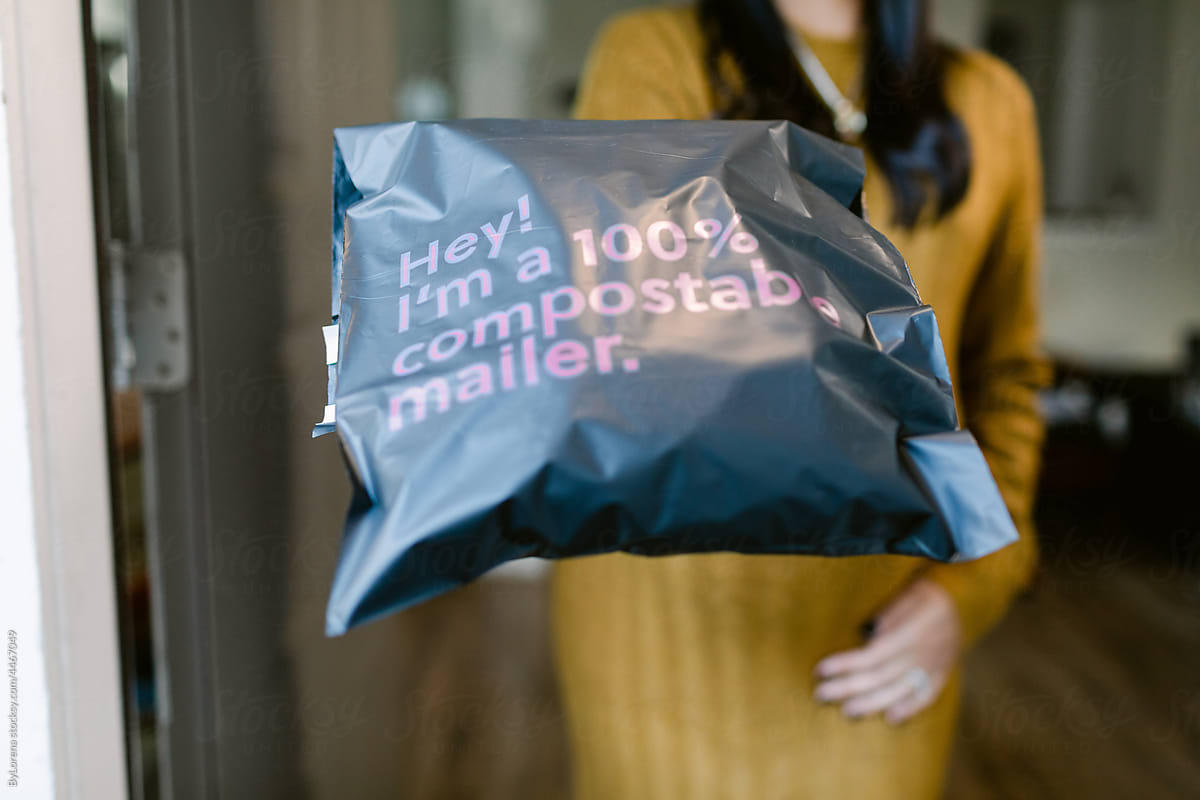 "Crop 100% Compostable Delivery Bag" by Stocksy Contributor "ByLorena ...