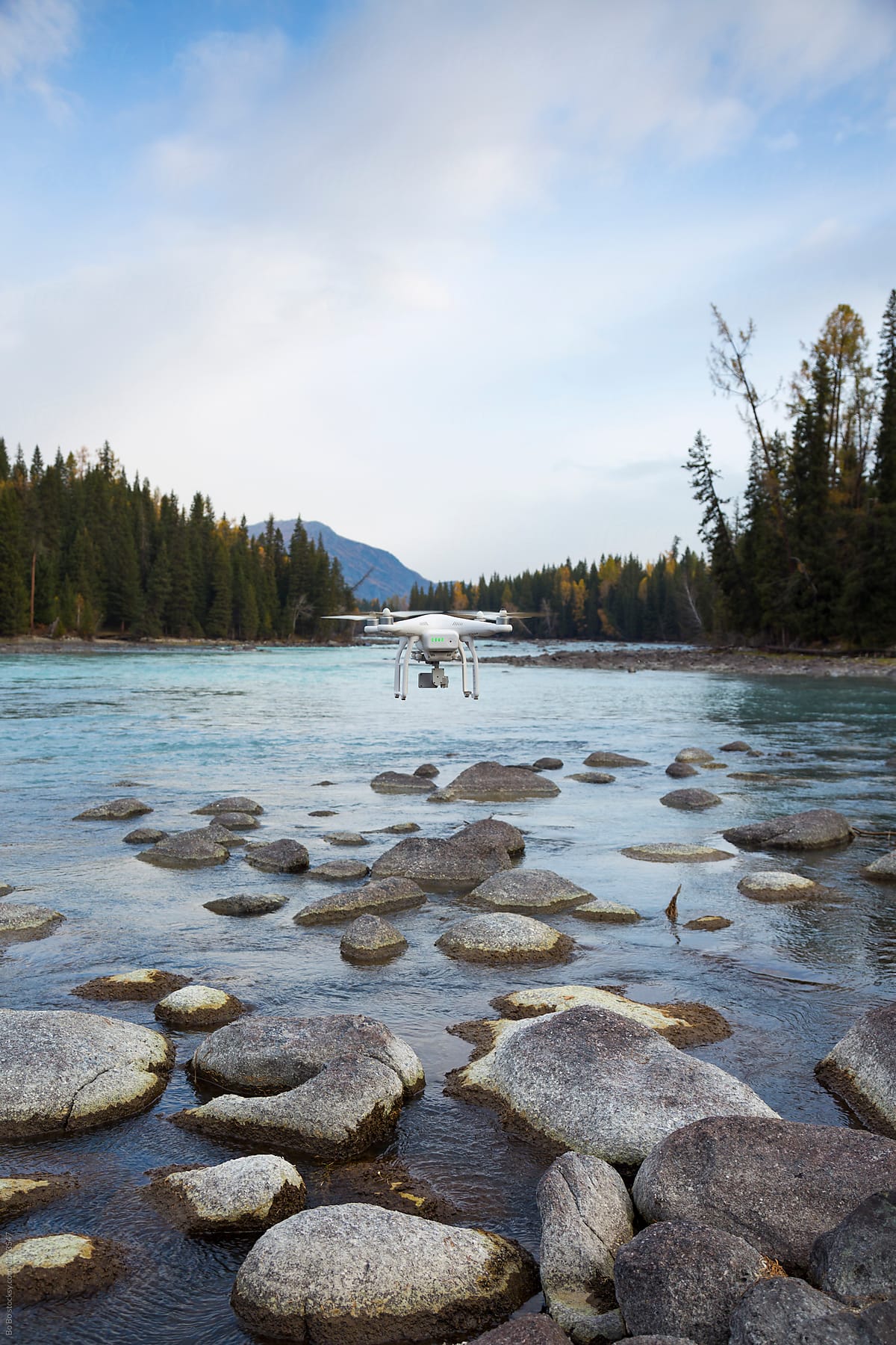"Drone Flying On The Beautiful Landscape" by Stocksy Contributor "Bo Bo ...