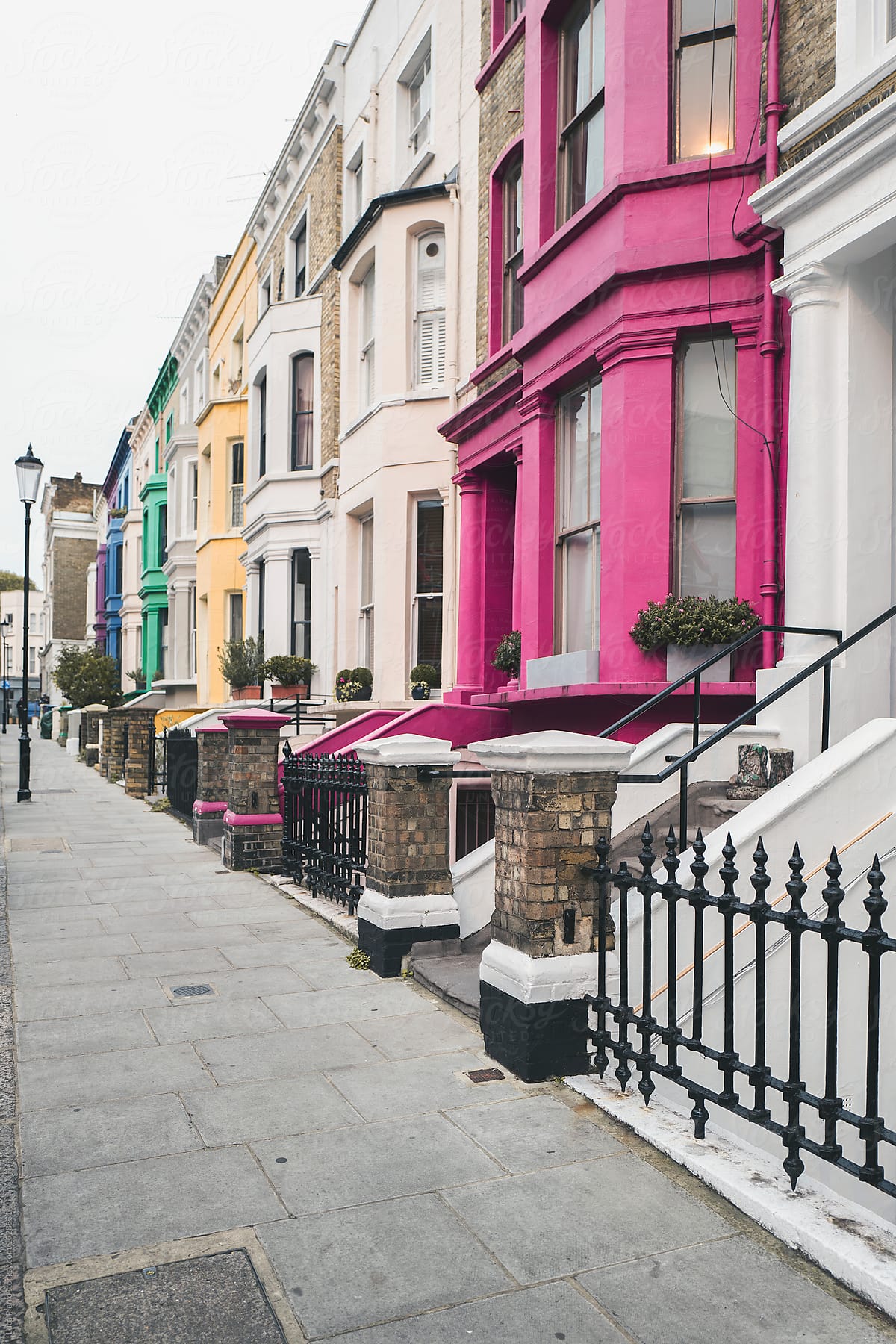 "Colored Houses In London" by Stocksy Contributor "Sky-Blue Creative ...