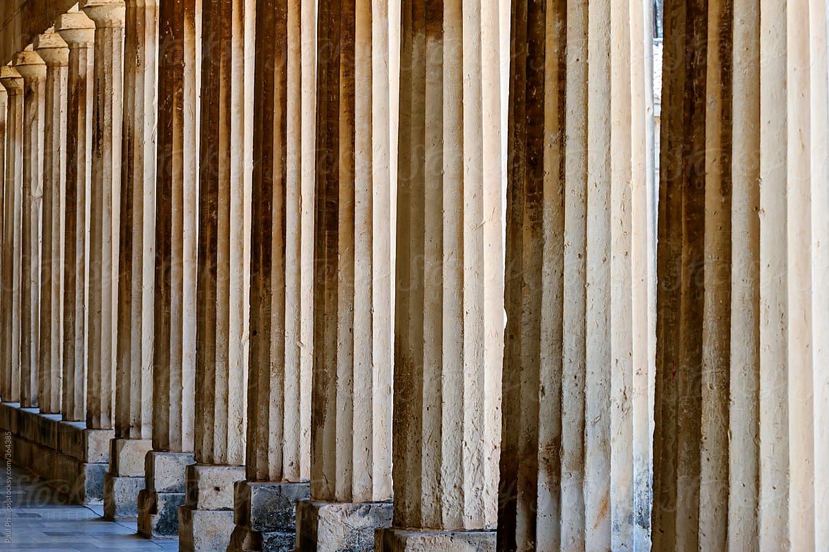 "Neo-classicistic Columns In The Centre Of Corfu Town Square" by ...
