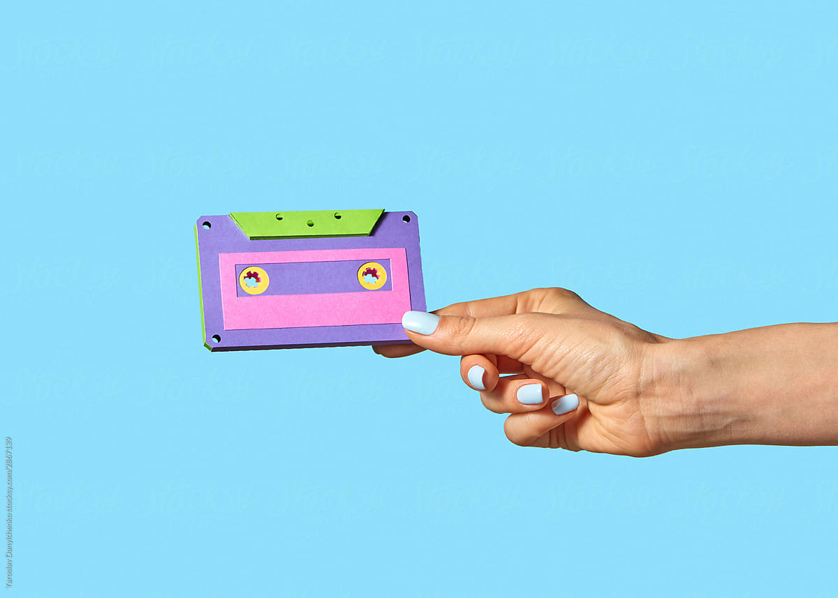 "Paper Craft Audio Cassette In The Hand." by Stocksy Contributor ...