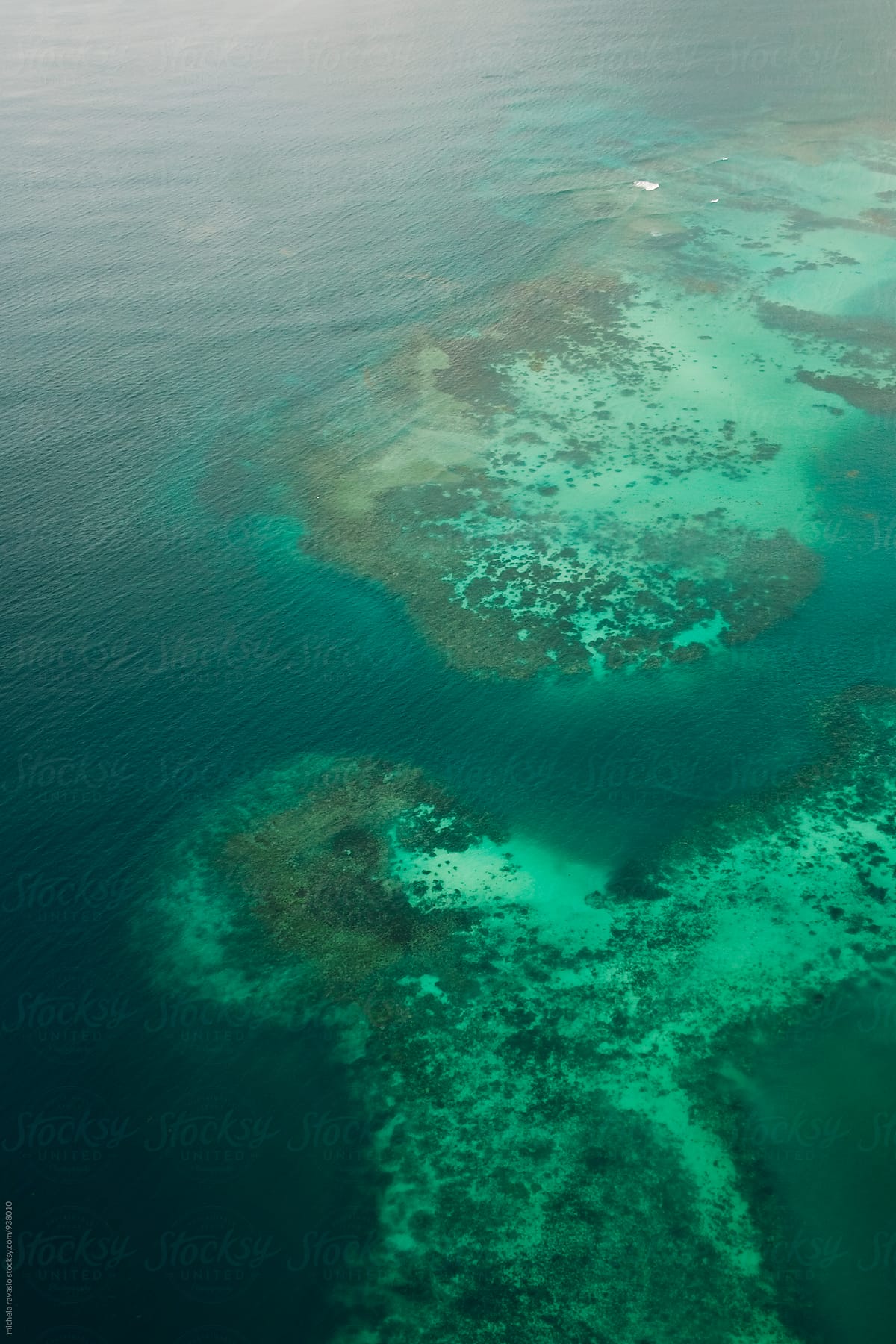 "Aerial View Of Coral Reef In Seychelles" by Stocksy Contributor ...